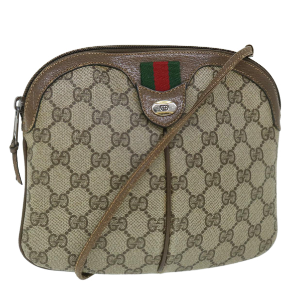 Gucci | Bags | Gucci Gg Canvas Web Sherry Line Shoulder Bag Beige Red ...